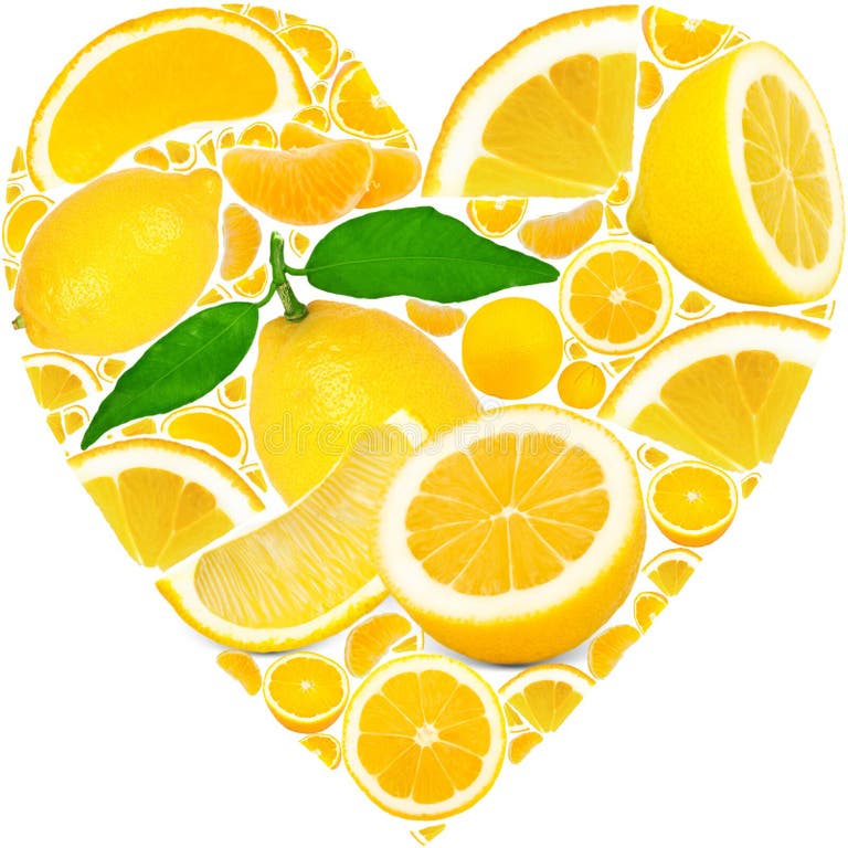 Lemon heart stock image. Image of colorful, background - 25170983