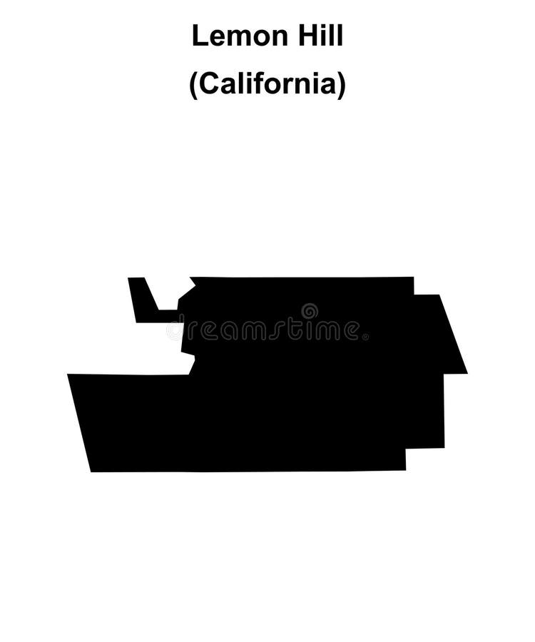 Lemon Hill outline map stock illustration. Illustration of empty ...