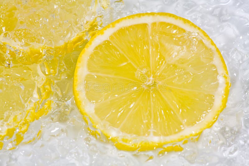 Lemon on ice stock image. Image of water, citrus, cold - 13530065