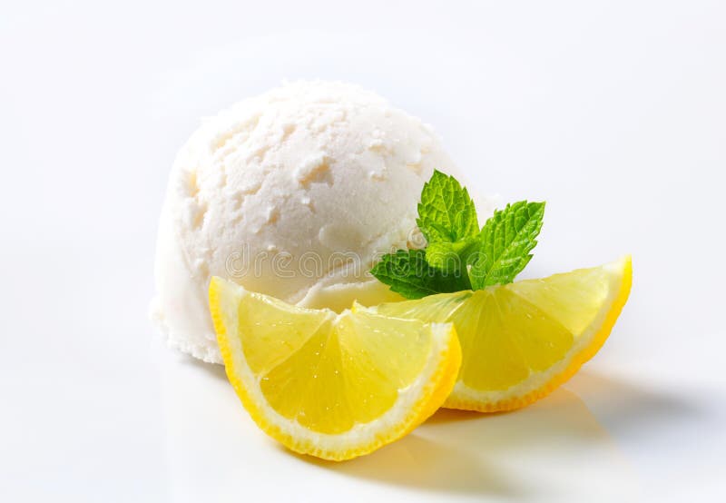 Lemon ice cream stock photo. Image of frozen, lemon, studio - 26091104