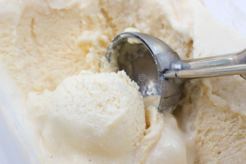 Lemon Ice Cream and Scooper. Stock Photo - Image of dessert, cream ...