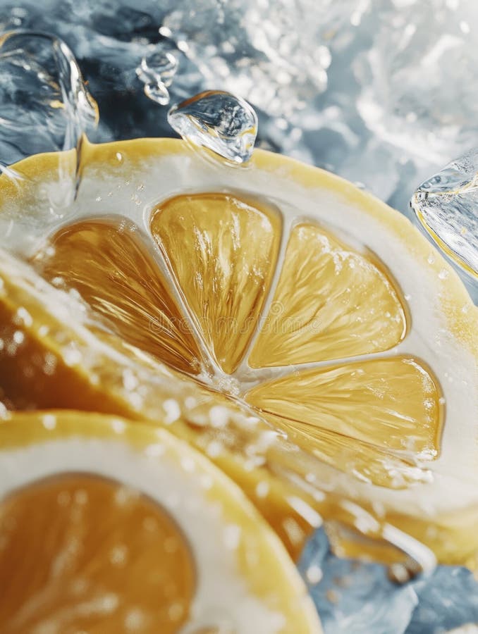 Lemon on Ice stock image. Image of snack, cold, food - 378746307
