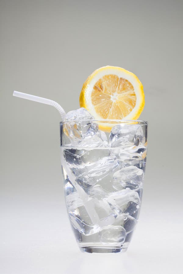 Lemon with iced water stock image. Image of healthy, glass - 26747053