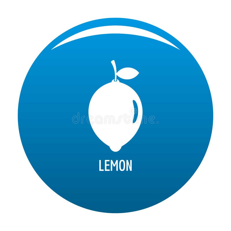 Lemon icon blue vector stock vector. Illustration of orange - 109119567