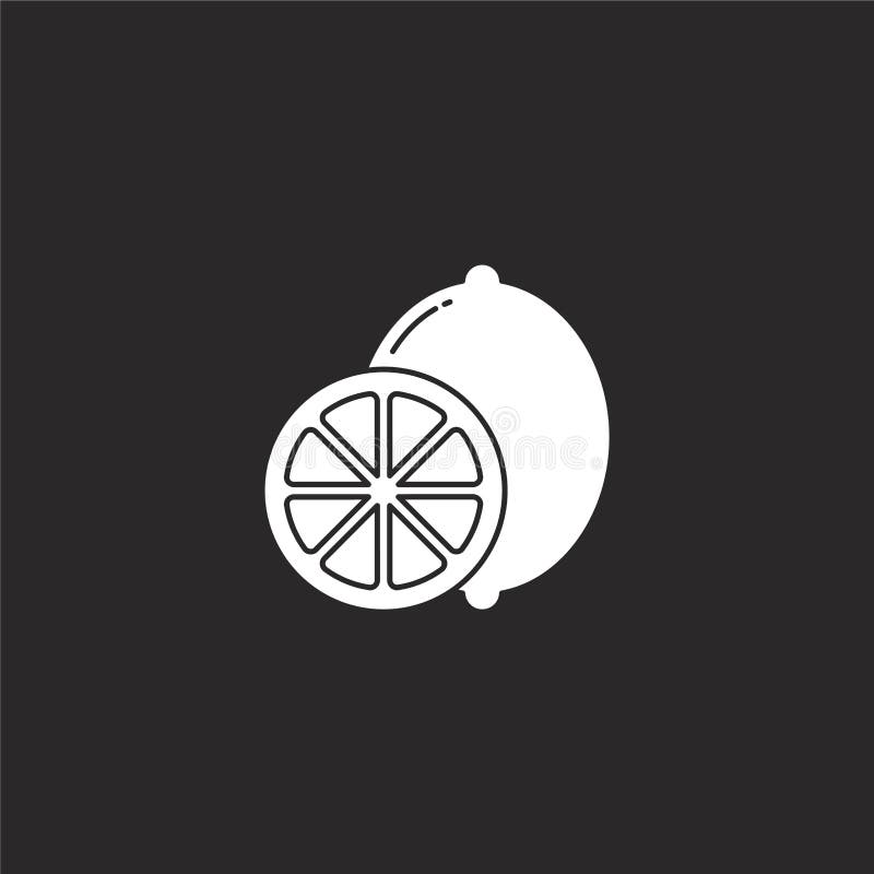 Lemon Icon. Filled Lemon Icon for Website Design and Mobile, App ...