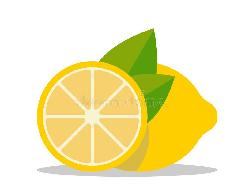 Lemon Icon in Flat Simple Style. Vector Illustration Stock Vector ...
