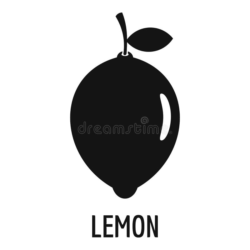 Lemon icon, simple style. stock illustration. Illustration of slice ...