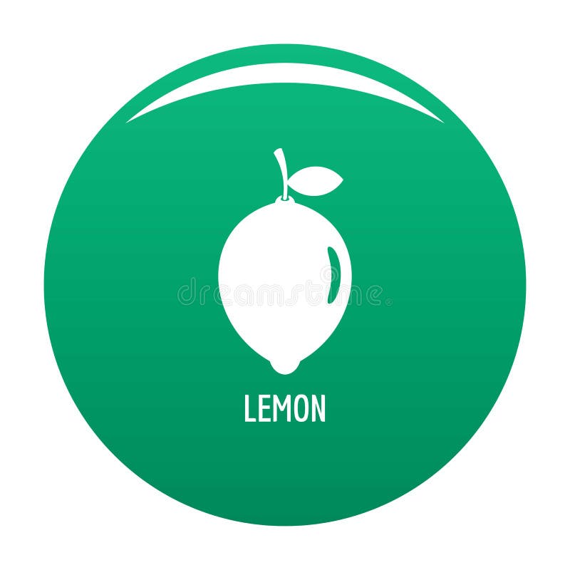 Lemon icon vector green stock vector. Illustration of food - 135094965