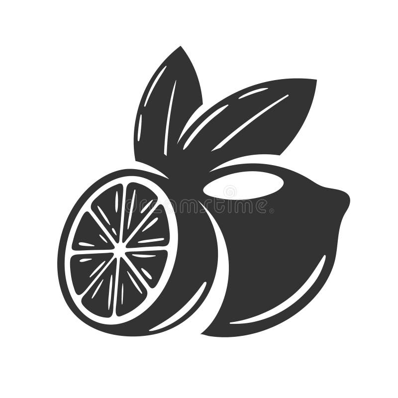 Lemon Icons Isolated on White Background Stock Vector - Illustration of ...