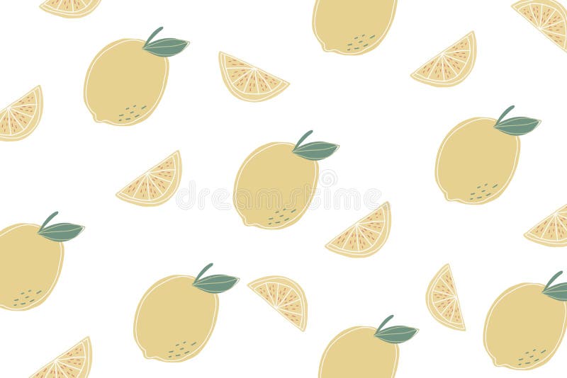 Lemon Illustration Pattern Background Template Stock Illustration ...