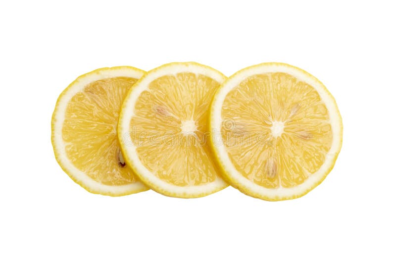 Lemon Isolate on White. Lemon Fruit Whole and a Half with Leaves. Side ...