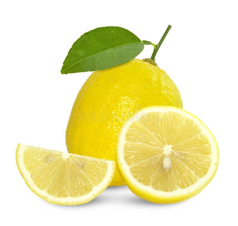 Lemon Isolated on White Background with Clipping Path Stock Image ...