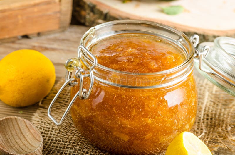 Lemon jam homemade stock image. Image of food, orange - 67039501