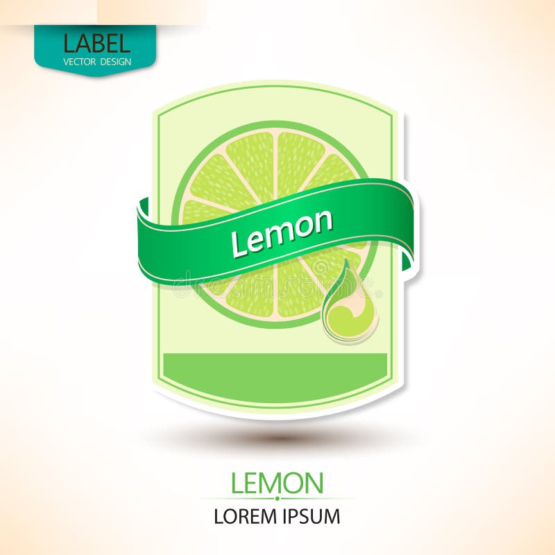 Lemon juice label stock illustration. Illustration of lemon - 42467839