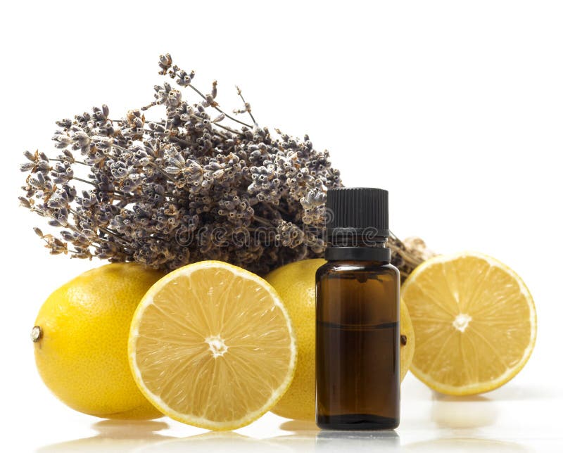 Fresh lemon with lavender stock photo. Image of dessert - 22542262