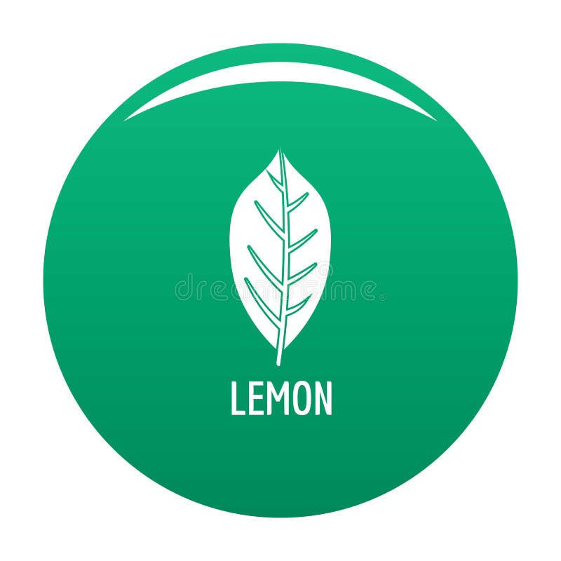 Lemon Leaf Icon Vector Green Stock Vector - Illustration of agriculture ...