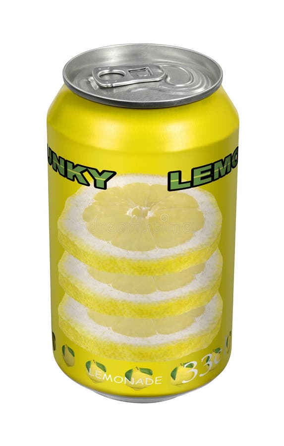 Lemon Lemonade Soft Drink Tin Can Beverage Stock Photo - Image of ...