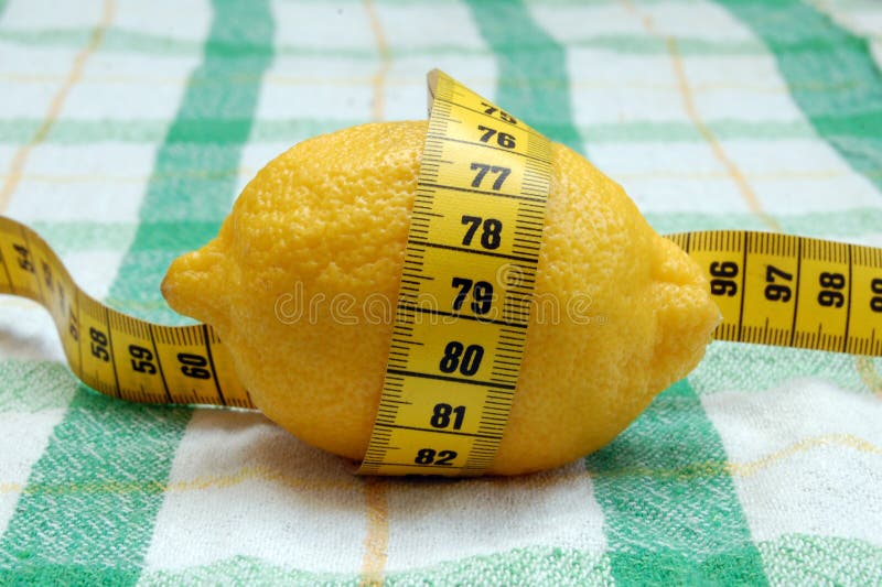 Lemon with Length Measuring Stock Photo - Image of diet, fruit: 39166098