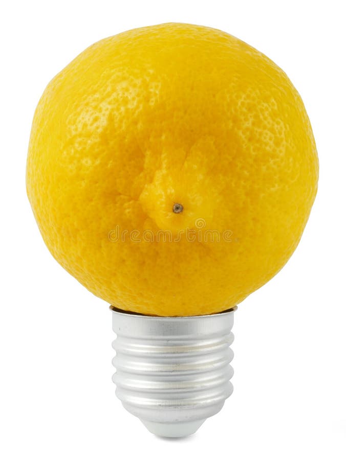Lemon Cut in Half on the Light Bulb Stock Photo - Image of juice, juicy ...