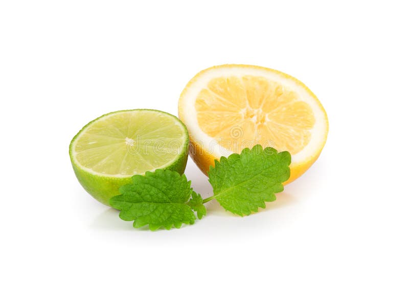 Lemon and lime stock image. Image of white, vitamin, yellow - 24990969