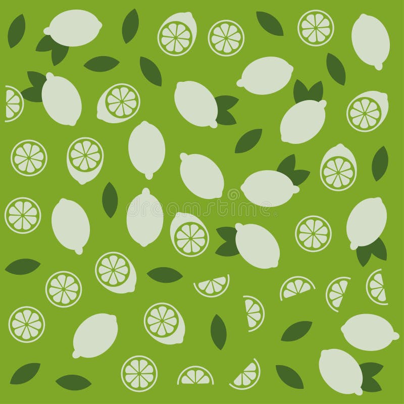 Lemon or Lime Citrus Vector Fun Seamless Pattern Stock Vector ...