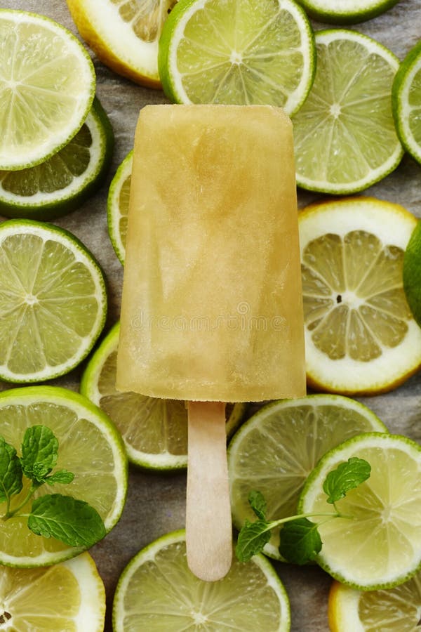 Lemon and lime lolly stock photo. Image of cold, still - 52457550