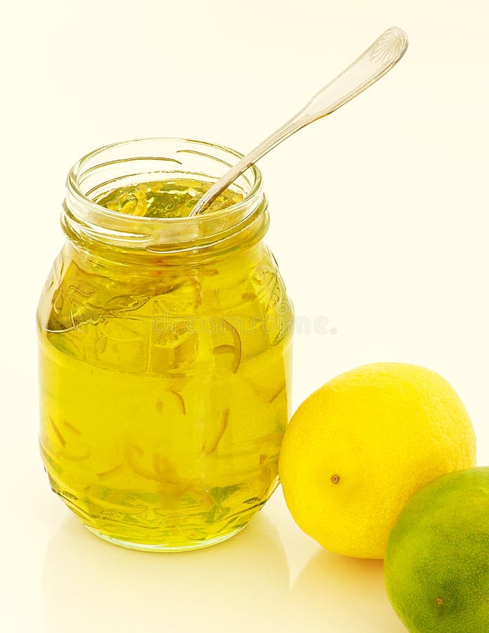 Lemon Lime Marmalade with Spoon Stock Image - Image of uncut, citrus ...