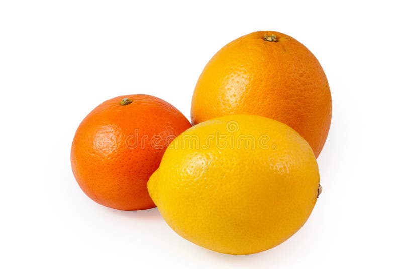 Lemon and Mandarin stock photo. Image of isolated, fruit - 2629856