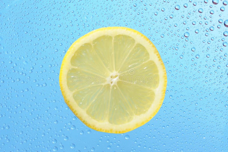 Lemon with Many Water Drops Stock Photo - Image of bubble, raindrop ...