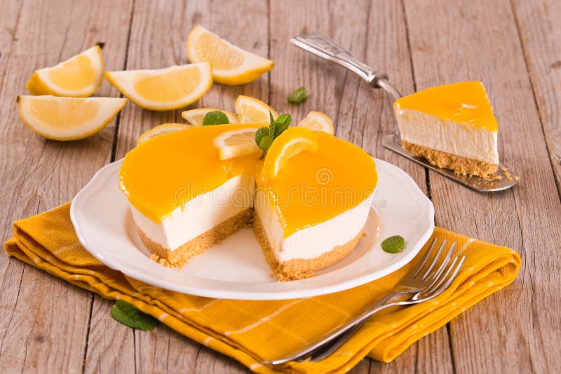 Lemon and Mascarpone Cheesecake. Stock Image - Image of cheesecake ...