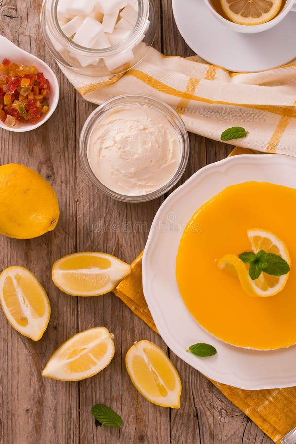 Lemon and Mascarpone Cheesecake. Stock Image - Image of cream, cuisine ...