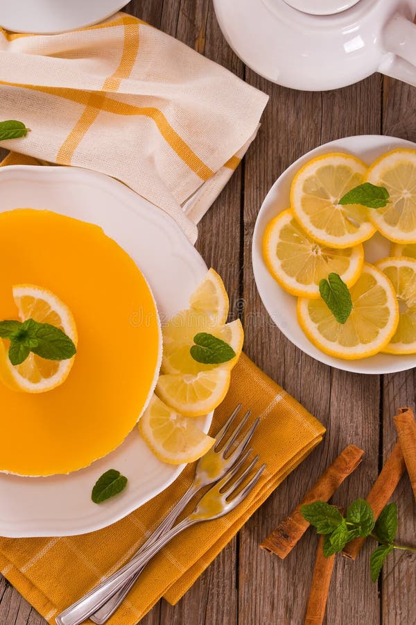 Lemon and Mascarpone Cheesecake. Stock Image - Image of cream, cookie ...