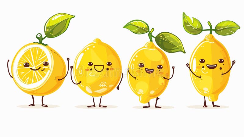 Lemon Mascot Illustration Vector for Graphic Design Inspiration Stock ...