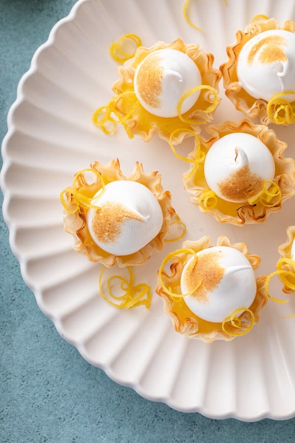 Lemon Meringue Tarts, One Bite Desserts Idea Stock Image - Image of ...