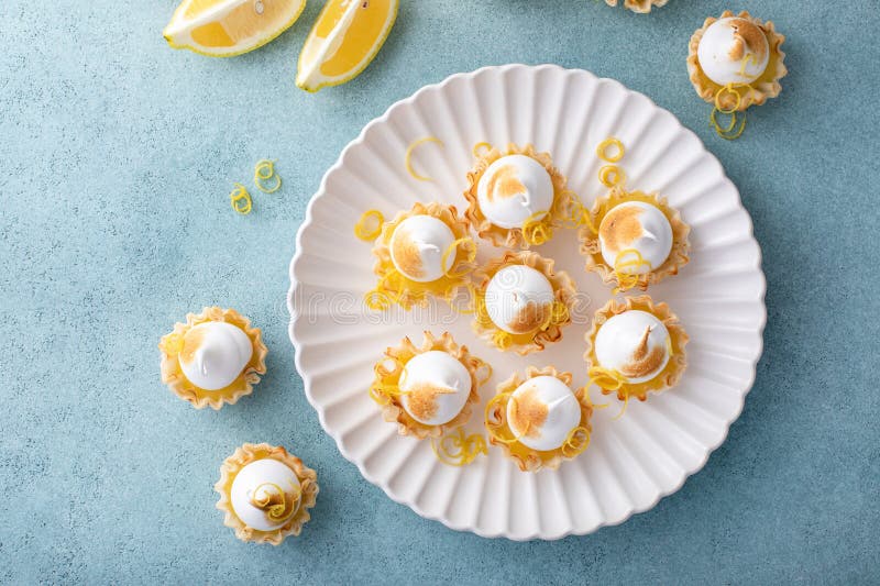 Lemon Meringue Tarts, One Bite Desserts Idea Stock Photo - Image of ...