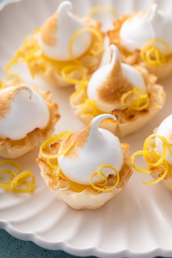 Lemon Meringue Tarts, One Bite Desserts Idea Stock Image - Image of ...