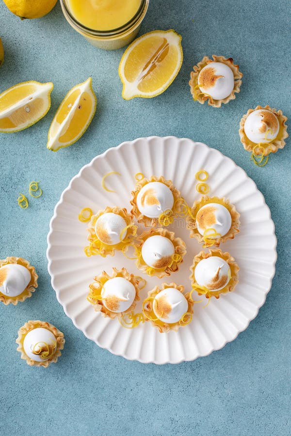 Lemon Meringue Tarts, One Bite Desserts Idea Stock Photo - Image of ...