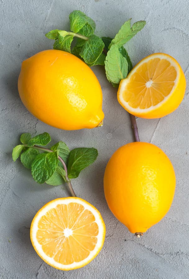 Lemon with mint stock photo. Image of melissa, eating - 87986788
