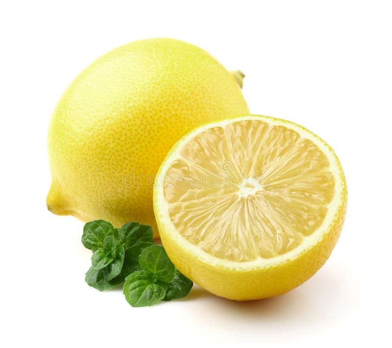 Lemon with mint stock photo. Image of white, juice, healthy - 36819630