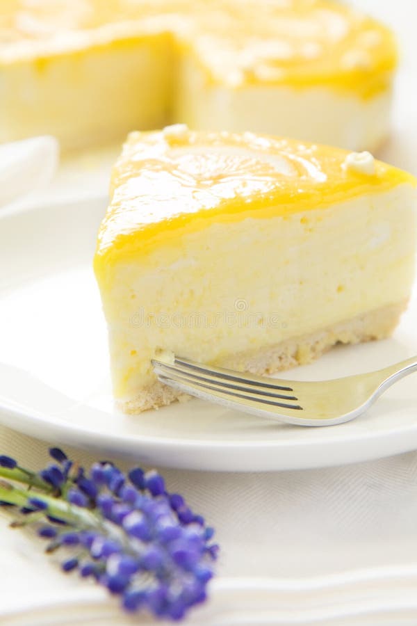 Lemon Mousse Cake stock photo. Image of fresh, grape - 14129744