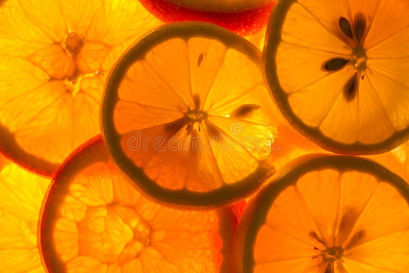 Lemon and orange slices stock photo. Image of orange - 37685382