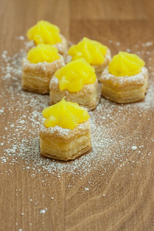 Lemon Pastry stock image. Image of curd, yellow, table - 53851897