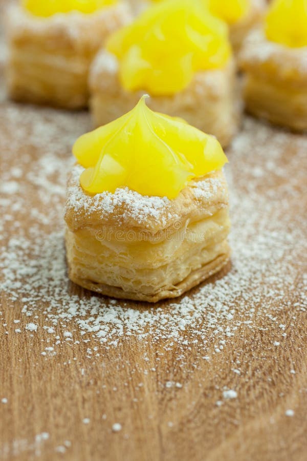 Lemon Pastry stock photo. Image of powdered, curd, lemon - 53852454