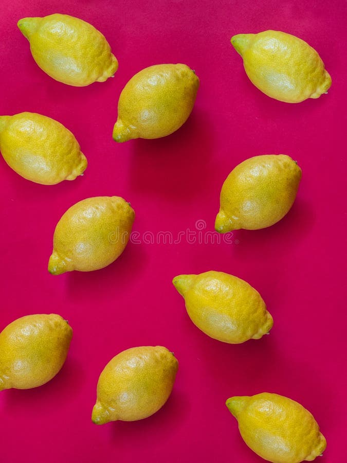 Lemon pattern on red stock image. Image of assortment - 156584935