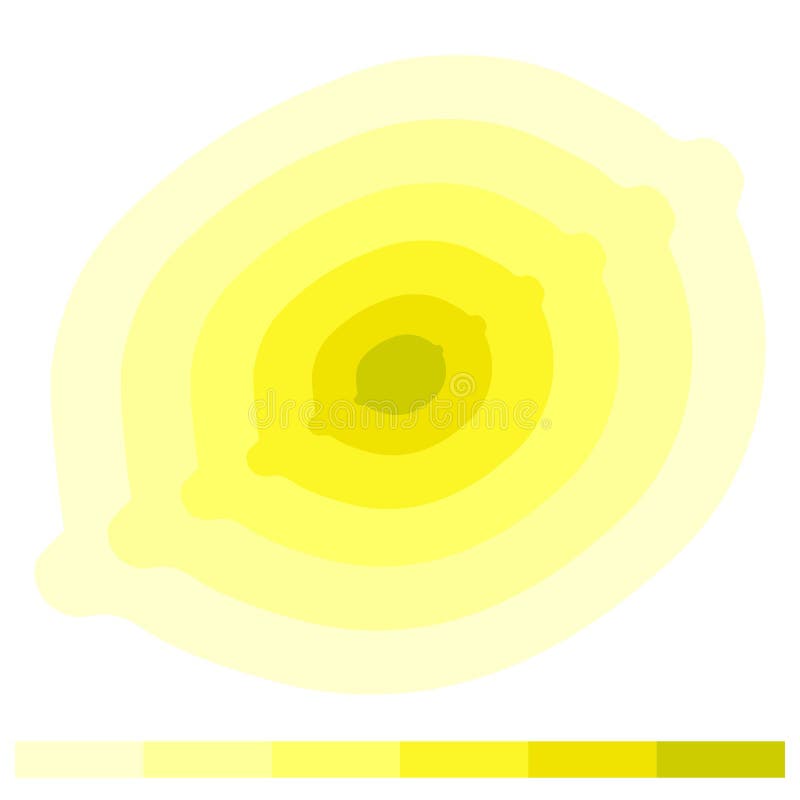 Lemon 6 Pcs Warm Shades of Color - Vector Stock Vector - Illustration ...