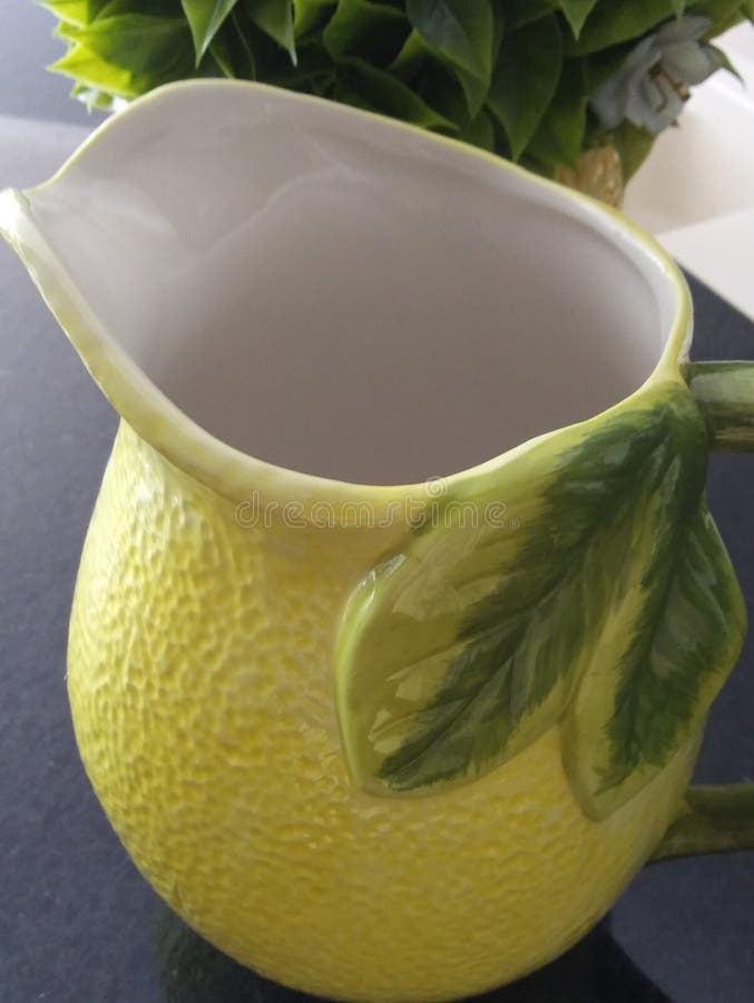 Lemon pitcher stock photo. Image of porcelain, lemon - 250166470