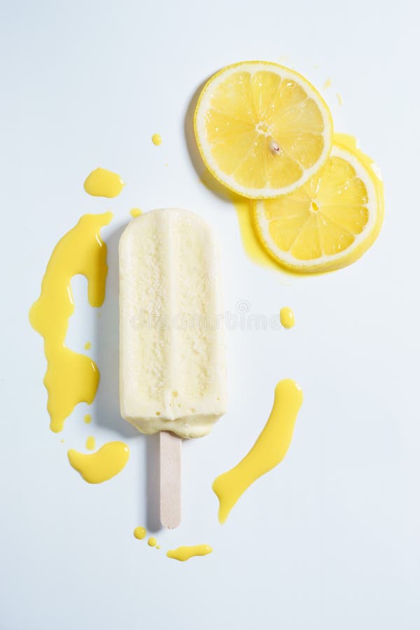 Lemon popsicle stock image. Image of cream, healthy, refreshment - 99926759