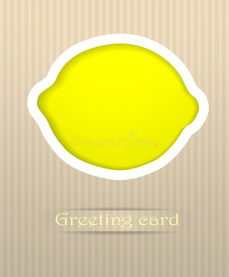 Lemon Postcard Illustration Stock Vector - Illustration of drawing ...