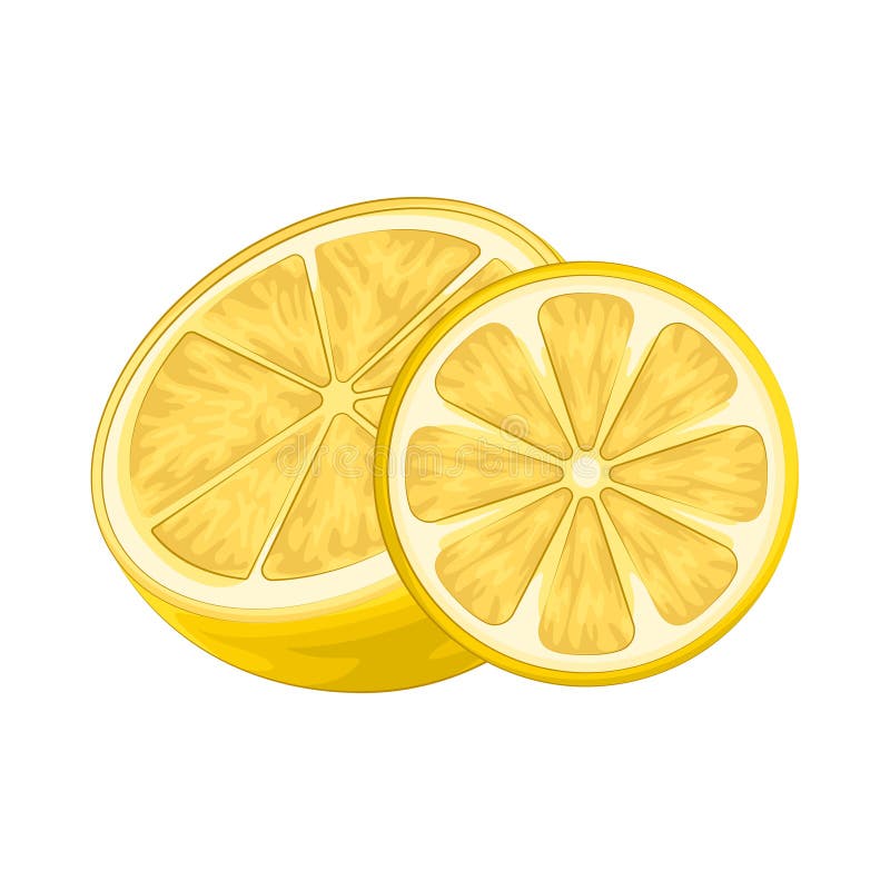 Lemons are Yellow in Color with a Fresh, Sour Taste Stock Vector ...