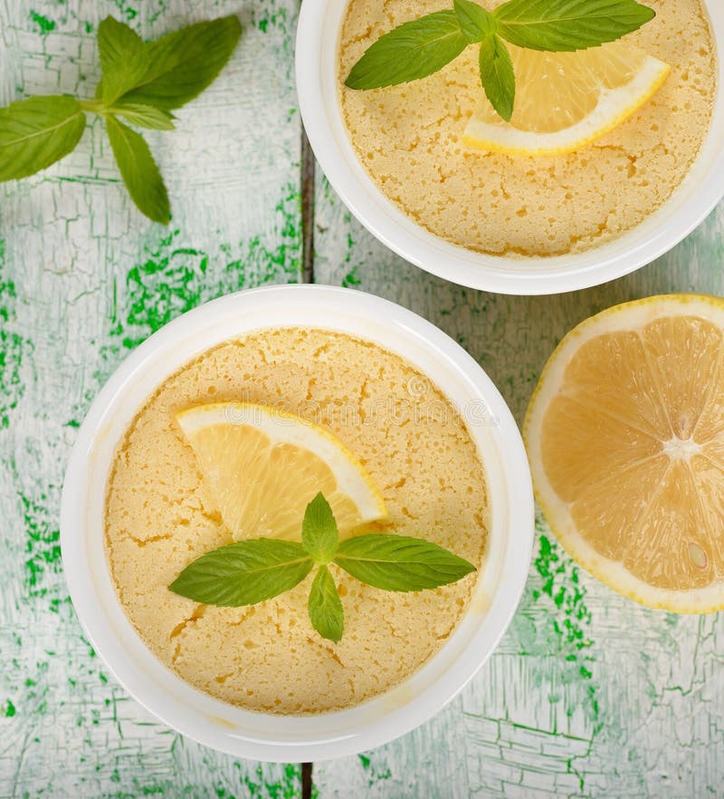 Lemon pudding stock photo. Image of baking, sweet, nutrition - 34436582